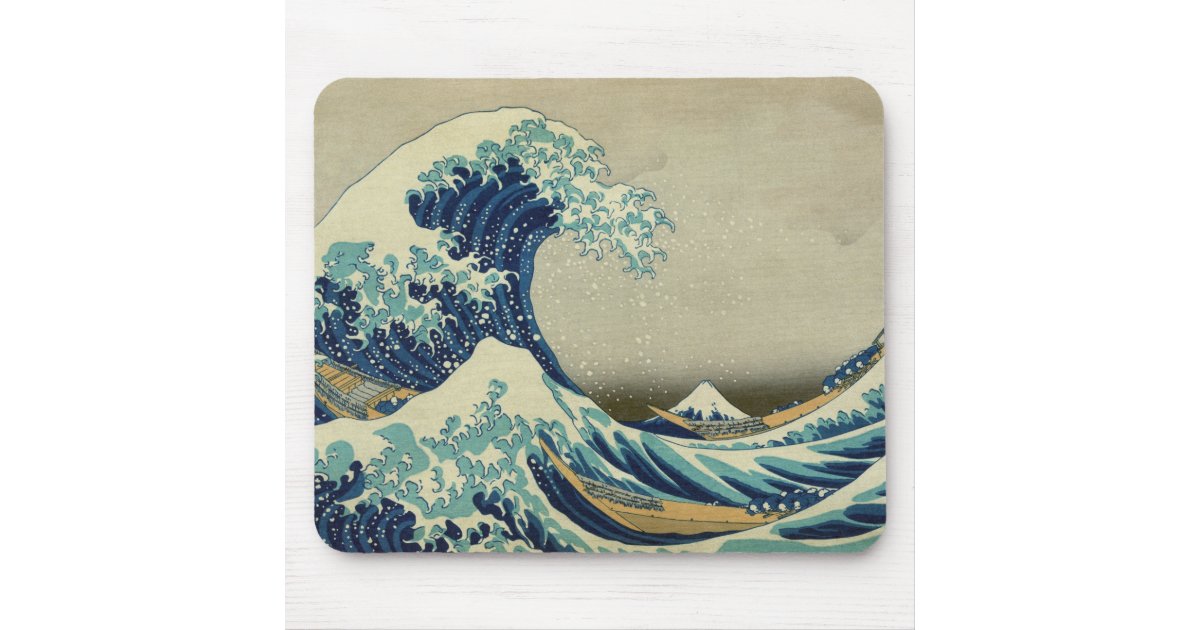 Hokusai Katsushika - Great Wave Mouse Pad | Zazzle