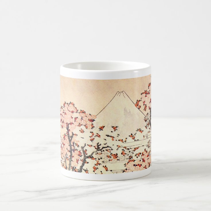 Hokusai Mount Fuji Cherry Blossoms Mug | Zazzle