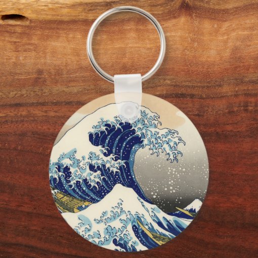 Hokusai The Great Wave Key Chain | Zazzle