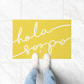 Hola Adios Spanish Typography - Pick Your Color Doormat | Zazzle