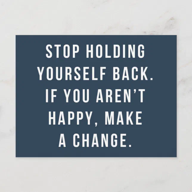 Holding Yourself Back Quote Postcard | Zazzle