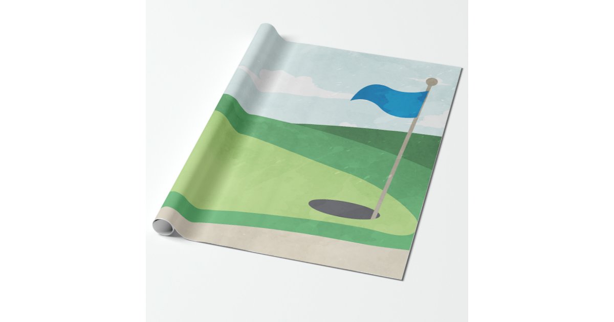 Hole in One Birthday Wrapping Paper, Golf Wrapping Paper | Zazzle