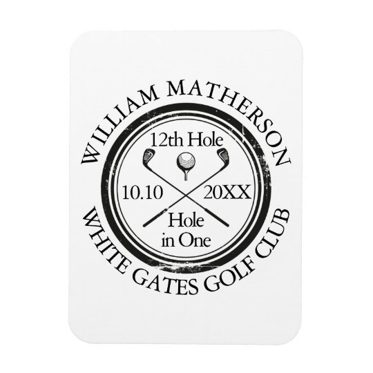 Hole in One Classic Personalised Golf Magnet | Zazzle.com