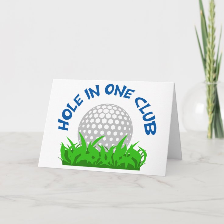 Hole In One Club Card | Zazzle