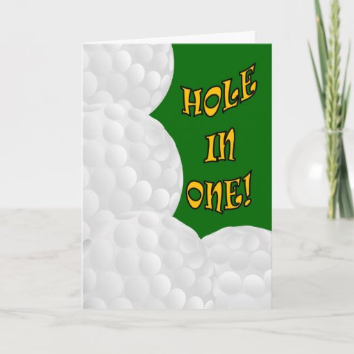 Hole in One Congrats! Golf Success Card | Zazzle