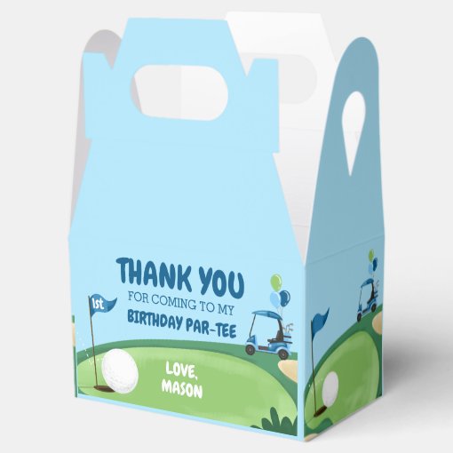 Hole In One Golf Boy First Birthday Par-Tee Favor Boxes | Zazzle