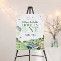 HOLE IN ONE Golf First Birthday Welcome Sign | Zazzle