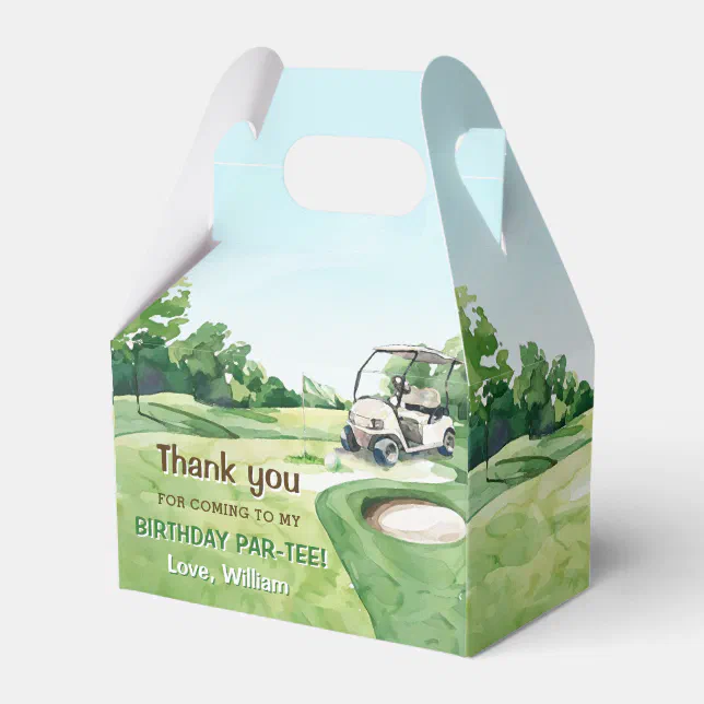 Hole in One Golf Par-tee 1st Birthday Favor Boxes | Zazzle