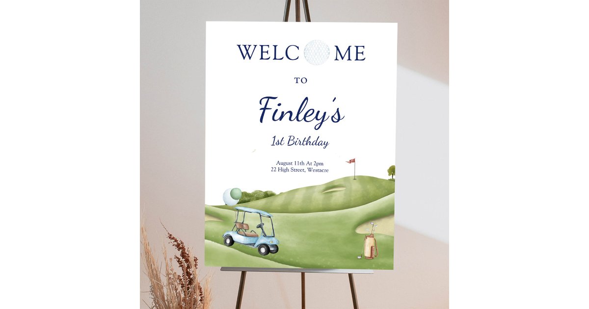 Hole In One Golf Par-Tee Welcome Sign | Zazzle