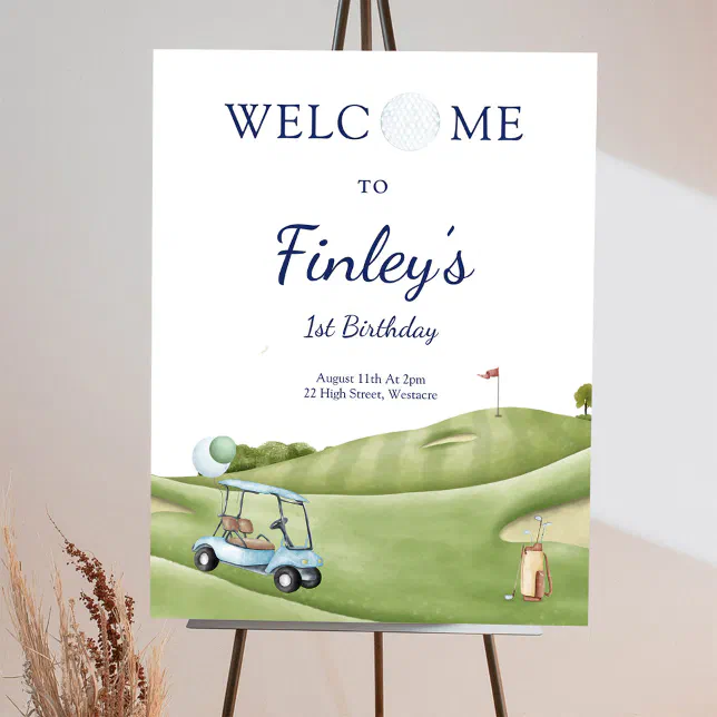 Hole In One Golf Par-Tee Welcome Sign | Zazzle