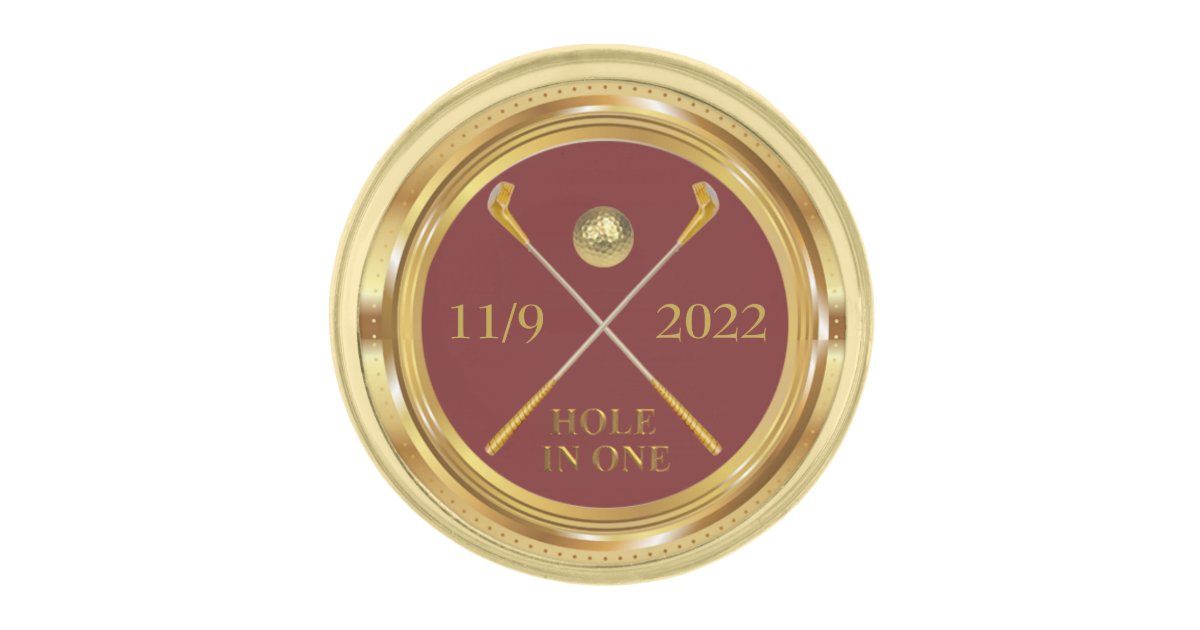 Hole-In-One Personalized Golf Lapel Pin | Zazzle