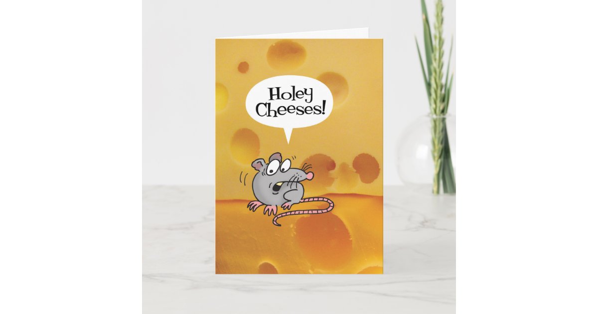 Holey Cheeses! You're how old? Funny Birthday Card | Zazzle