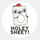Holey Sheet Funny Paper Pun Classic Round Sticker | Zazzle