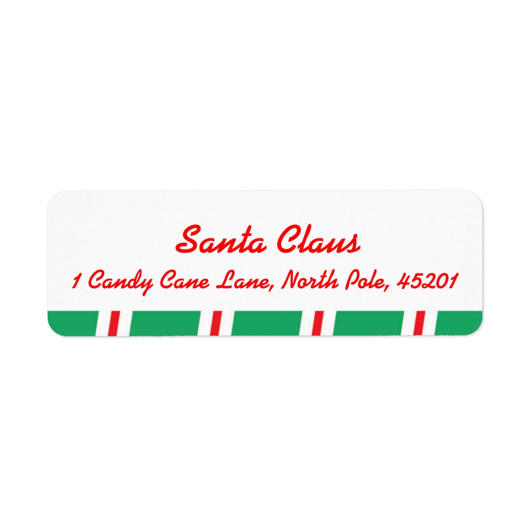 Holiday Address Label from Santa Claus | Zazzle