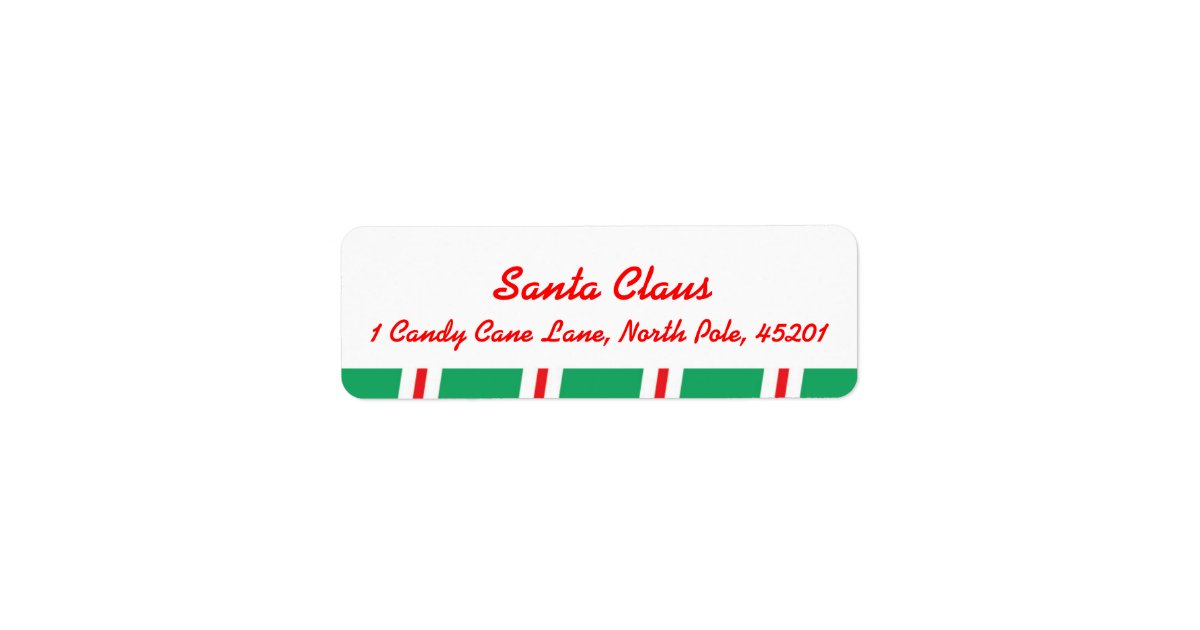 Holiday Address Label from Santa Claus | Zazzle