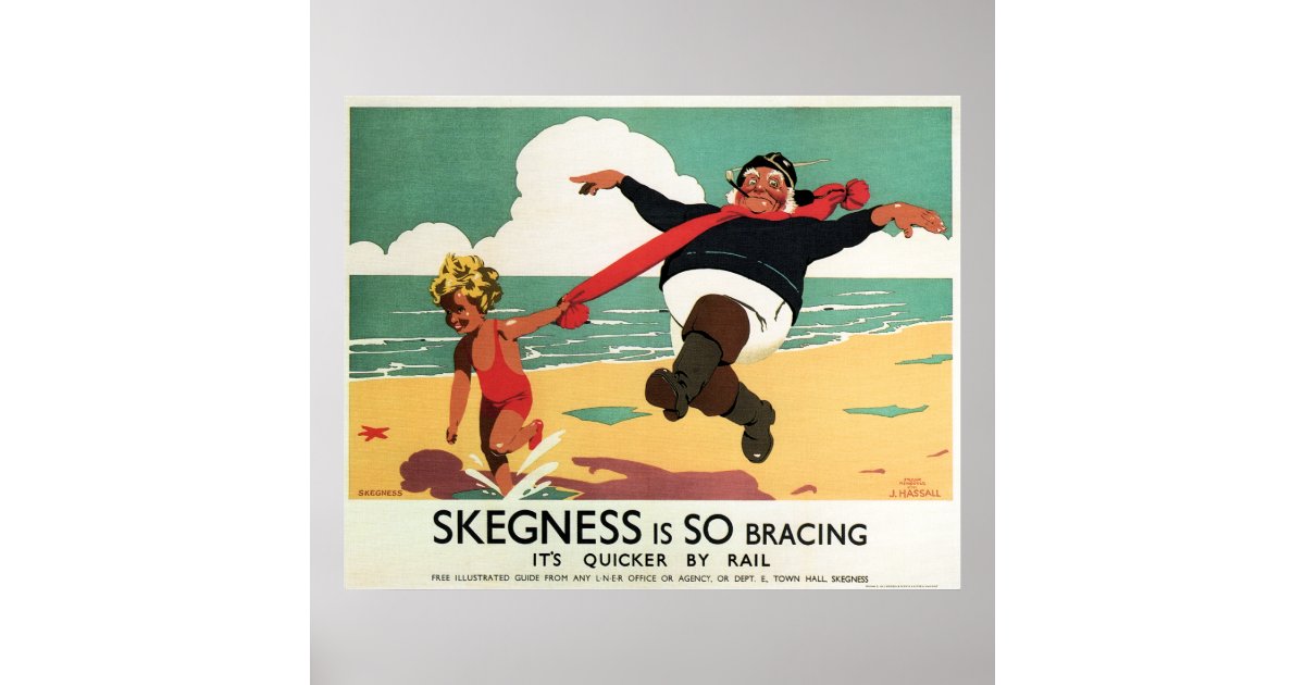 HOLIDAY at SKEGNESS c. 1908 Poster | Zazzle