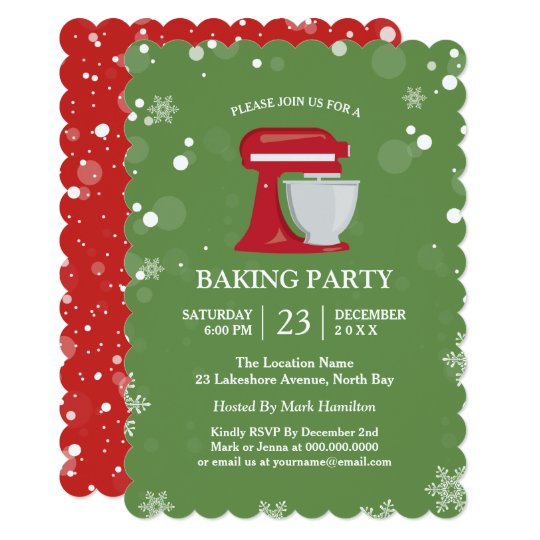 Holiday Baking Party Invitations | Zazzle.com