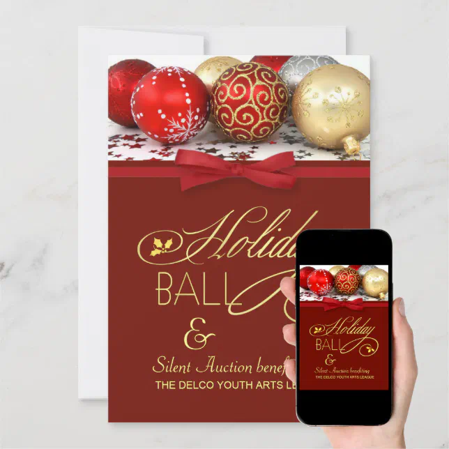 Holiday Ball & Charity Event Invitation | Zazzle