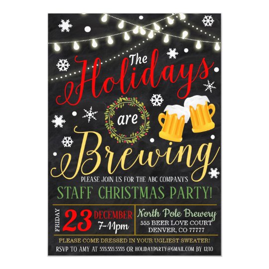 Holiday Brewery Party Invitation | Zazzle.com