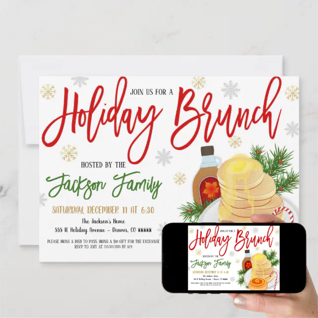 Holiday Brunch Invitation | Zazzle