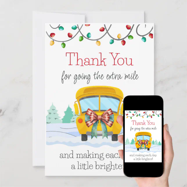 Holiday Bus Driver Thank You Gift Card Holder | Zazzle