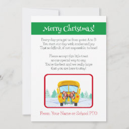 Holiday Bus Driver Thank You Gift Card Holder | Zazzle