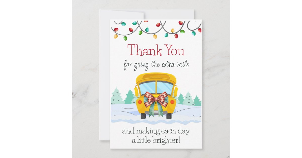 Holiday Bus Driver Thank You Gift Card Holder | Zazzle