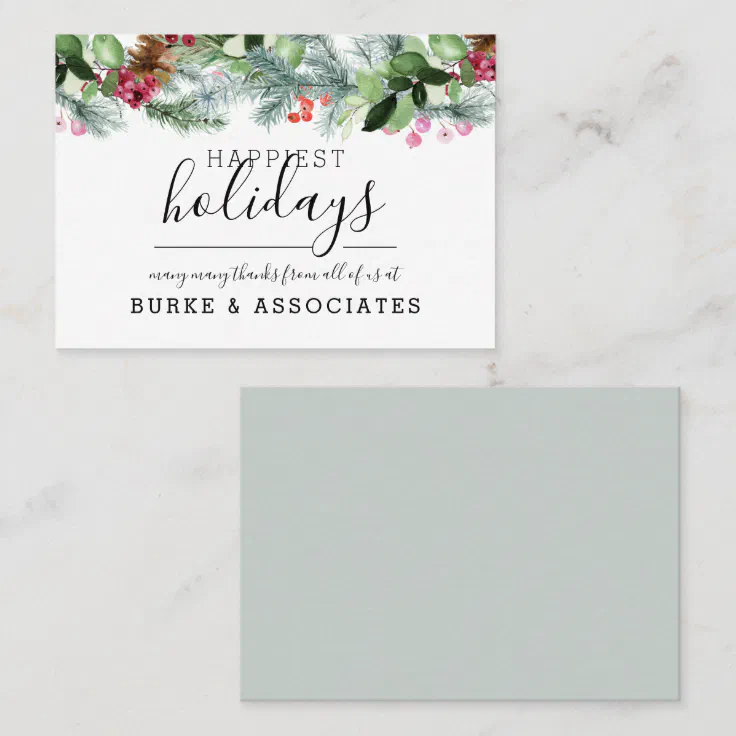 Holiday Business Personalized Business Card | Zazzle