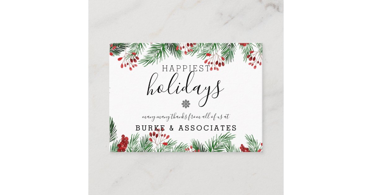 Holiday Business Personalized Business Card | Zazzle