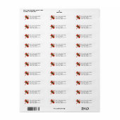 Holiday Candy Cane Address Label | Zazzle