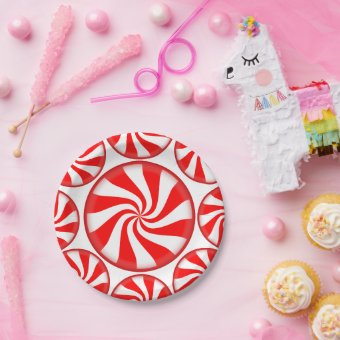 Holiday Candy Paper Plates | Zazzle