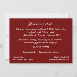 Holiday Charity Benefit Invitation | Zazzle