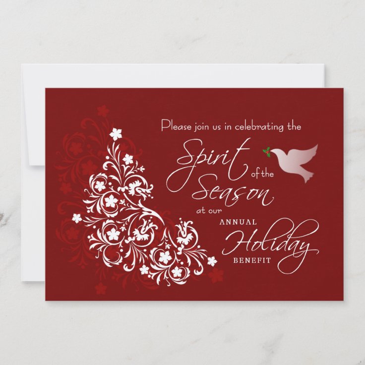 Holiday Charity Benefit Invitation | Zazzle