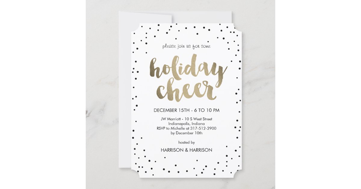 Holiday Cheer Business Holiday Party Invitation | Zazzle
