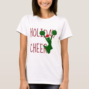 Holiday Cheer Cheerleader Christmas Spirit T-Shirt | Zazzle
