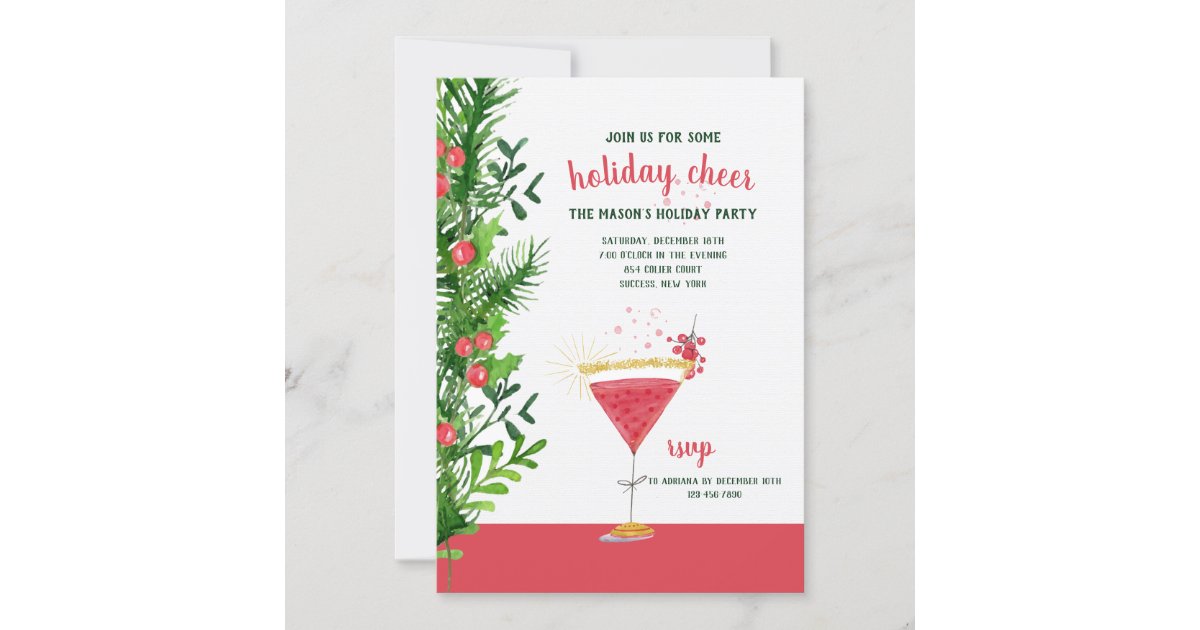 Holiday Cheer Invitation | Zazzle