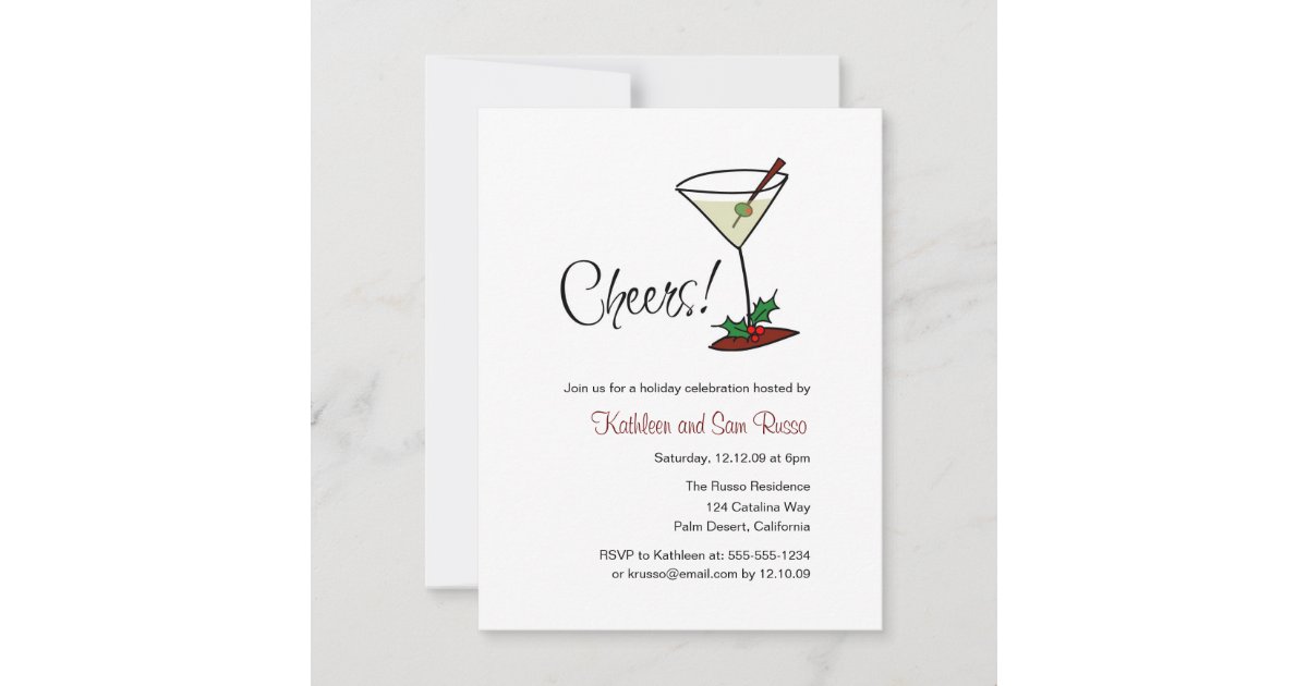 Holiday Cheers Invitation | Zazzle