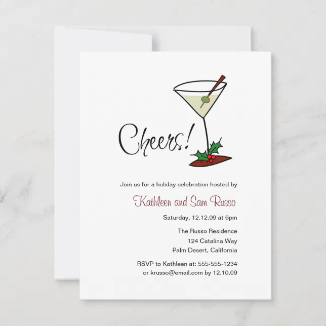 Holiday Cheers Invitation | Zazzle