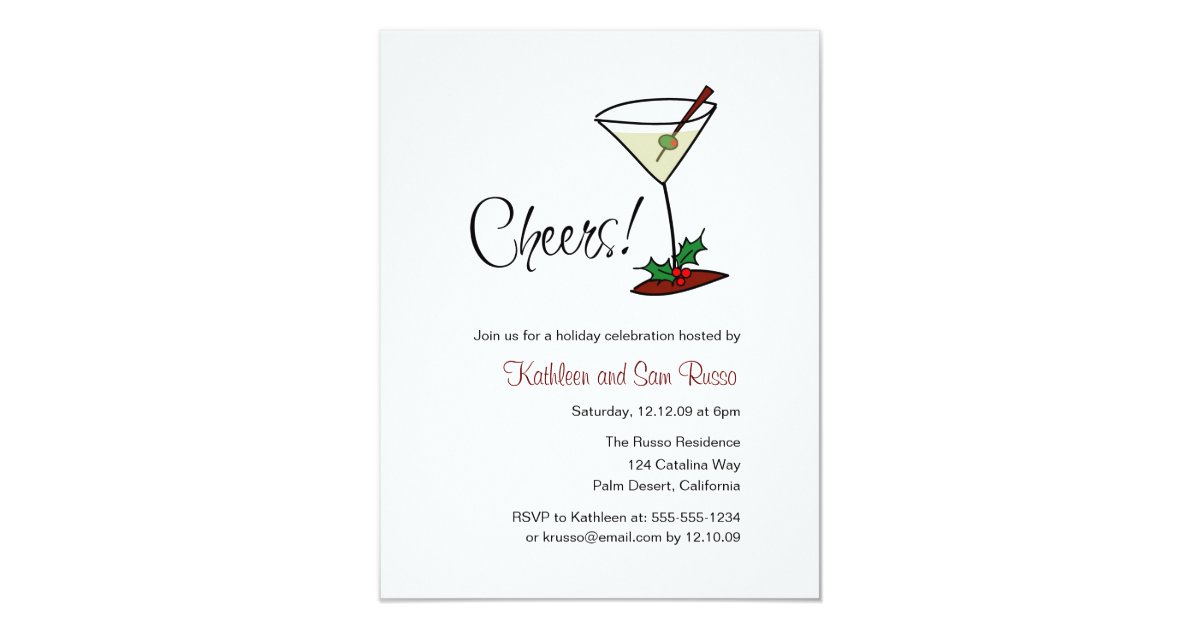 Holiday Cheers Invitation | Zazzle.com