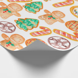 Holiday Christmas cookie wrapping paper | Zazzle