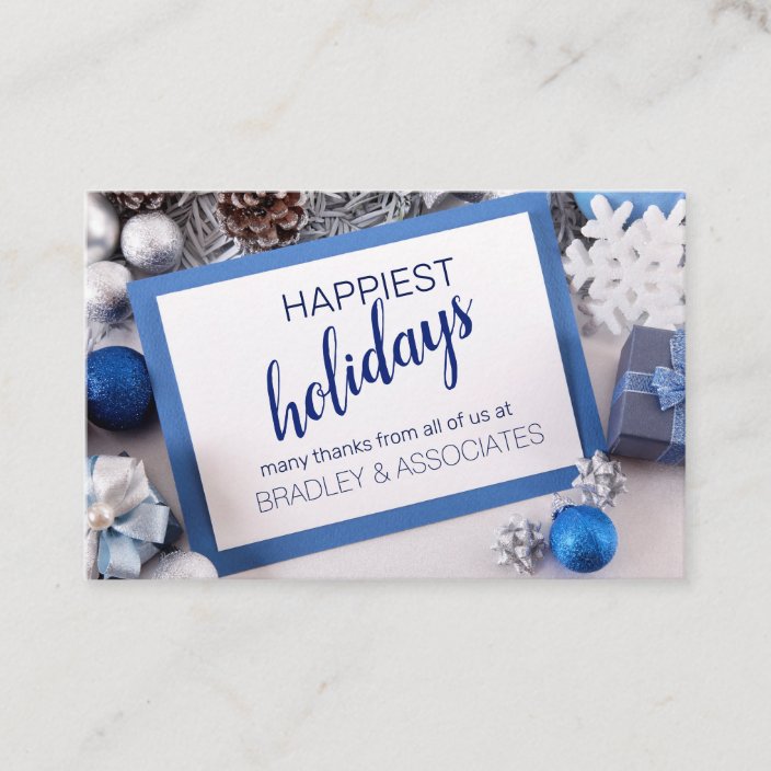 Holiday Christmas Corporate Personalized Name Business Card | Zazzle.com