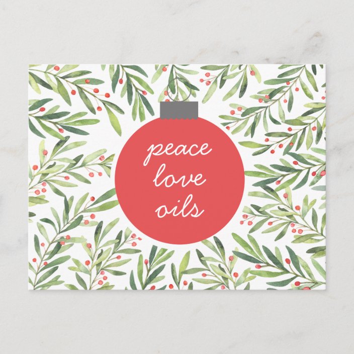 Holiday Christmas Essential Oil Customer Postcard | Zazzle.com