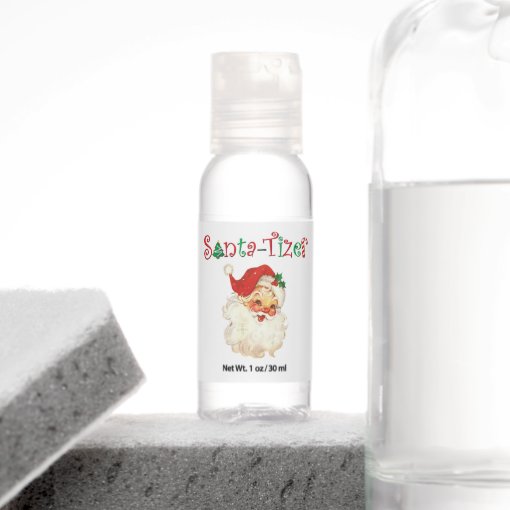 Holiday Christmas Santa Claus Santa-Tizer Hand Sanitizer | Zazzle