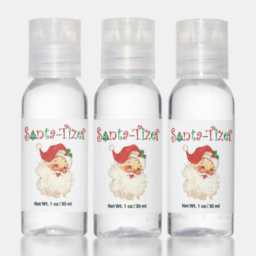 Holiday Christmas Santa Claus Santa-Tizer Hand Sanitizer | Zazzle