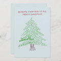 Holiday Christmas Tree Calligram Card | Zazzle