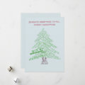 Holiday Christmas Tree Calligram Card | Zazzle