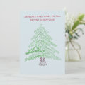 Holiday Christmas Tree Calligram Card | Zazzle