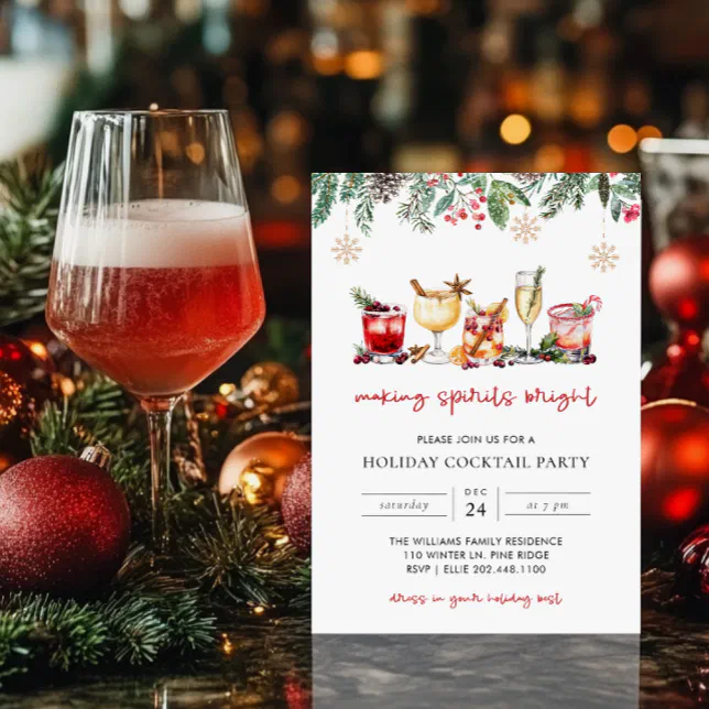 Holiday Cocktail Party Invitation | Zazzle