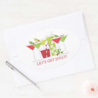 Holiday Cocktail Party Invitation Sticker | Zazzle