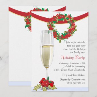Holiday Cocktails Party Invitation | Zazzle